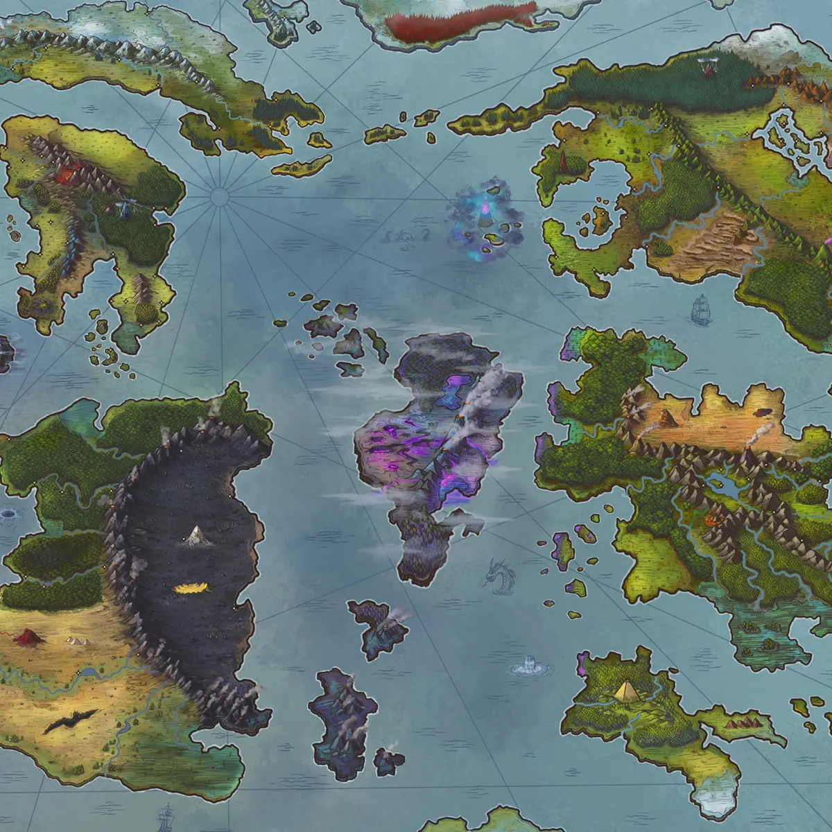 Map of Zyathé: The Wy’rded World - Gooey Shop